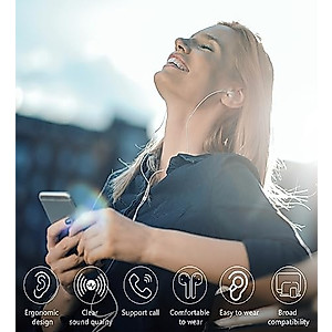 Apple Earbuds for iPhone Headphones Wired, Earphones with Lightning Connector [MFi Certified] Built-in Microphone & Volume Control, Noise Isolating Headsets for iPhone 14/13/12/11/XR/XS/X/8/7/SE-White