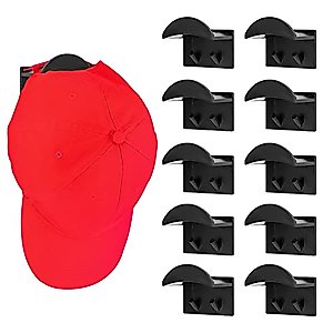 Upgraded Hat Hook for Wall,New Hat Racks for Baseball Caps,Cowboy Hat Rack Holder Organizer,Easy to Install, Multi-functional Hat Organizer (black)