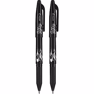 PILOT FriXion Ball Erasable & Refillable Gel Ink Stick Pens, Fine Point, Black Ink, 2-Pack (31553)