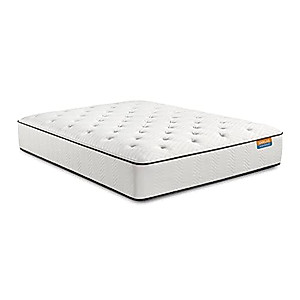 Simmons Dreamwell Collection, 11 Inch Alexandria Queen Size Traditional Mattress, Firm Feel, White, Memory Foam, Innerspring, Supportive, Cooling, CertiPUR-US Certified