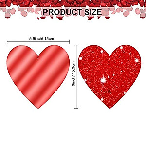 Konsait 30pcs Valentine's Day Glitter Heart Hanging Swirl Decoration,Valentine's Day Swirls Garland Red Hanging Ceiling Decor for Valentines Wedding Bridal Shower Engagement Party Favor Supplies Decor