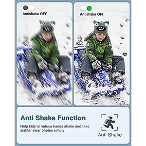 Digital Camera for Kids, Lecran 1080P 44MP Kids Camera with 32GB Card Point and Shoot Camera with 16X Zoom, Compact Portable Cameras Christmas Birthday Gift for Children Kids Teens Girl Boy(Black)