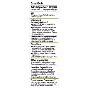 The Natural Dentist Healthy Gums Antigingivitis / Antiplaque SLS-Free Toothpaste with Aloe Vera, Peppermint Twist, 5 Ounce Tube