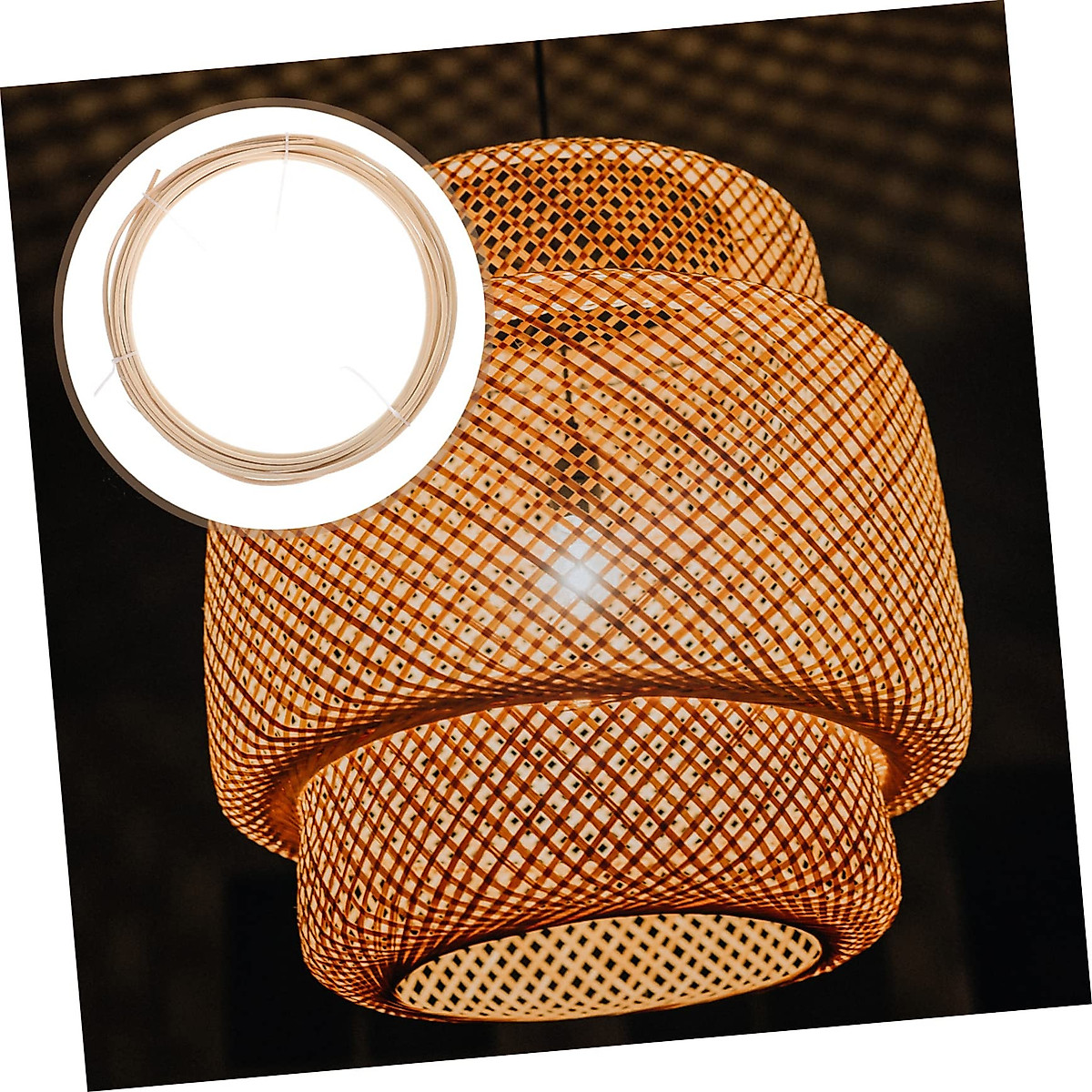 Outanaya 1 Roll Rattan Weave Material Woven Chair Weaving Kit Rattan Furniture Webbing Basket Wicker Furniture Repair Kit Chair Cane for DIY Rattan Weaving Material DIY Rattan Material Reed