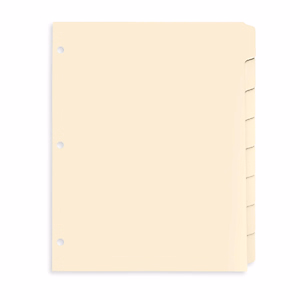 Blue Summit Supplies 3 Ring Binder Dividers with Reinforced Edge, 1/8 Cut Tabs, Letter Size, 3 Hole Punch Section Index Dividers for Binders, Manila, 96 Pack