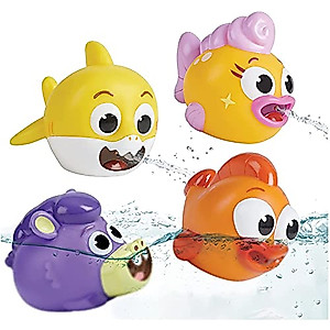 Baby Shark Bath Squirt Toy 4-Pack Big Show!