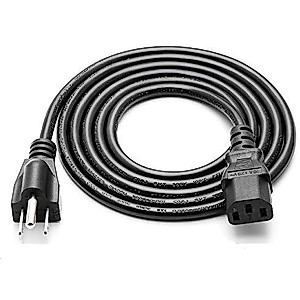 4Ft 3 Prong AC Power Cord Cable Fit for Dell Alienware 25 Gaming Monitor AW2518H AW2518HF NEMA 5-15P to IEC320C13