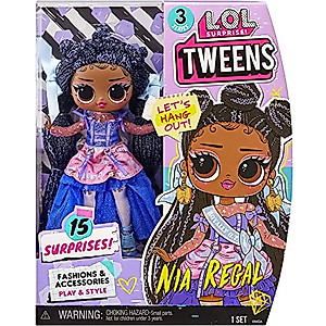 L.O.L. Surprise! Tweens Series 3 Nia Regal Fashion Doll with 15 Surprises Including Accessories for Play & Style, Holiday Toy Playset, Great Gift for Kids Girls Boys Ages 4 5 6+ Years Old