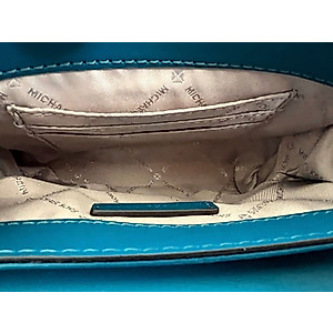 Michael Kors Small Rose Quilted Velvet Shoulder Flap Bag, Lagoon