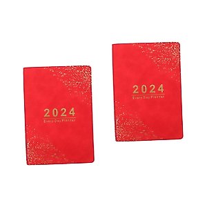 ABOOFAN 2pcs notebook agenda book calendar book a5 Paper household planner organizer multi-function academic planner daily planner 2024 convenient academic planner