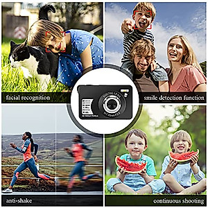 Digital Camera, 30MP 1080P Portable Point and Shoot Camera with SD Card, 2.7" TFT Screen Blogging Camera 8X Digital Zoom Slim Pocket Camera