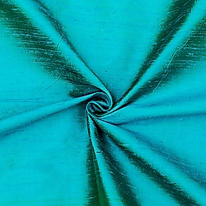 Fabric Mart Direct Silk Fabric, Turquoise Green Silk Fabric, Fabric 100 Silk Indian Silk Fabrics by The Yard, 1 Yard Silk Fabric by Yard, 41 inch Width 100% Pure Silk Fabric by Yard Curtain