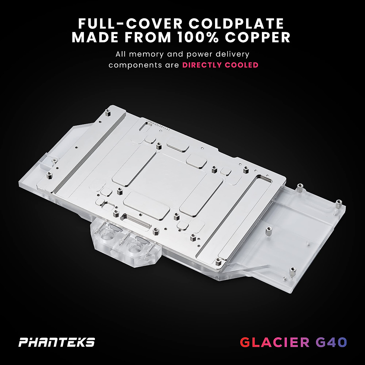 Phanteks (PH-GB4090MS_MW01_BP) Glacier G4090 MSI Water Block Bundle for MSI SUPRIM (X) / Gaming (X) Trio RTX 4090, Nickel-Plated Copper Block, Acrylic, Aluminum Cover Plate, Digital-RGB, White