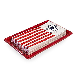 October Hill Boston International Ceramic Guest Towel Caddy/Tray, Red