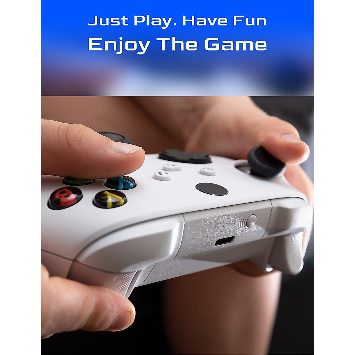 Benseager Replacement Bumper for Xbox Series X Controller, LB RB Bumper Button Replacement Parts for Xbox Series X/S Controller (Black&White)