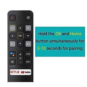 BESIA New Remote RC802V FNR1 fit for TCL TV 40S334 50S434 55S434 75S434 40S330 70S430 32S334 55S435 50S435 43S43432S6500A 65P8S 65P8 55P8S 49S6800FS 49S6800 32S6500S 32S6800S 32S6510S 32A325 32A323