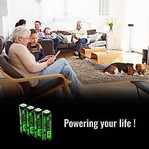 XML Battery (4 Pack) 1.2v 1600mAh Ni-MH AA Low Self-Discharge Rechargeable Battery for Solar Lights, More