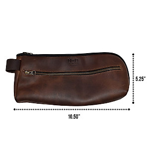 Hide & Drink, Carrying Case Compatible with Switch, Urban Travel Pouch, Soft Storage Bag, Scratch & Bump Protection, Minimalist Essentials, Full Grain Leather, Handmade, Bourbon Brown