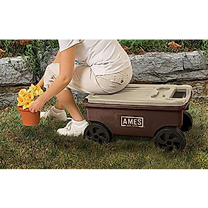 AMES 1123047100 Lawn Buddy Rolling Garden Cart