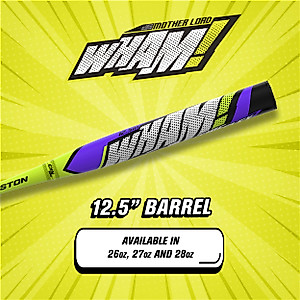 Easton Wham Slowpitch Softball Bat, Motherloaded, 12.5 in Barrel, USSSA, ISA & NSA, 34in x 28oz
