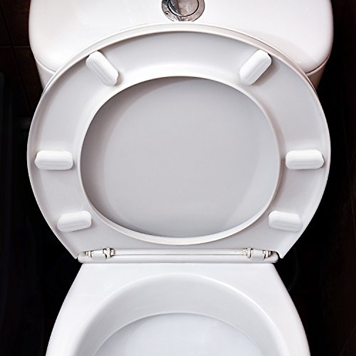 Blulu 8 Pieces Toilet Seat Bumpers Universal Seat Bumper Kit Replacement Bumpers with Strong Adhesive