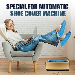 T-Buckle Shoe Cover Refills for Automatic Shoe Cover Dispenser Machine,Waterproof Shoe Cover Non Slip (50 Pcs)