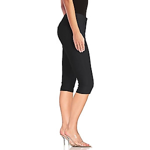 Hybrid & Company Women's Butt Lift Super Comfy Stretch Denim Capri Short Jeans Q43300 Black 3