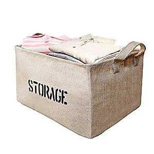 YD Youdepot Large Foldable Kids' Toy Storage Organizer Bin - Eco-Friendly Basket with Handles for Toys, Baby Clothes, Books, Gifts, Clothes - Measures 17x13x10 Inches