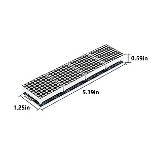 Organizer 2pcs MAX7219 Dot Matrix Module for Arduino Microcontroller 4 in 1 Display with 5pin Line (Green)
