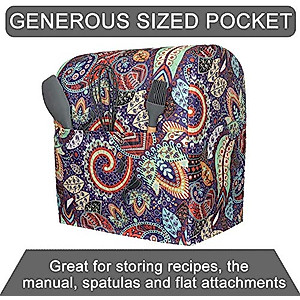 Kitchen Aid Mixer Cover,Kitchen Stand Mixer Cover Compatible With 5-8 Quart Kitchenaid Hamilton Mixers,Kitchen Aid Covers for Stand Mixer With Pockets,Kitchen Aid Mixer Assecories
