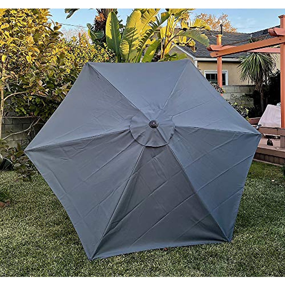 BELLRINO Replacement * GRAY * Umbrella Canopy for 9 ft 6 Ribs (Canopy Only) (GRAY-96)