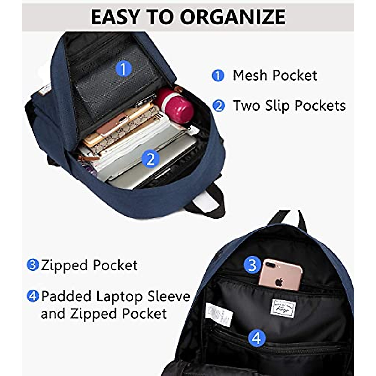 Kasqo School Backpack and Pencil Case