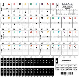 Piano Adventures Level 2B Learning Set By Nancy Faber - Lesson, Theory, Performance, Technique & Artistry Books & Juliet Music Piano Keys 88/61/54/49 Full Set Removable Sticker
