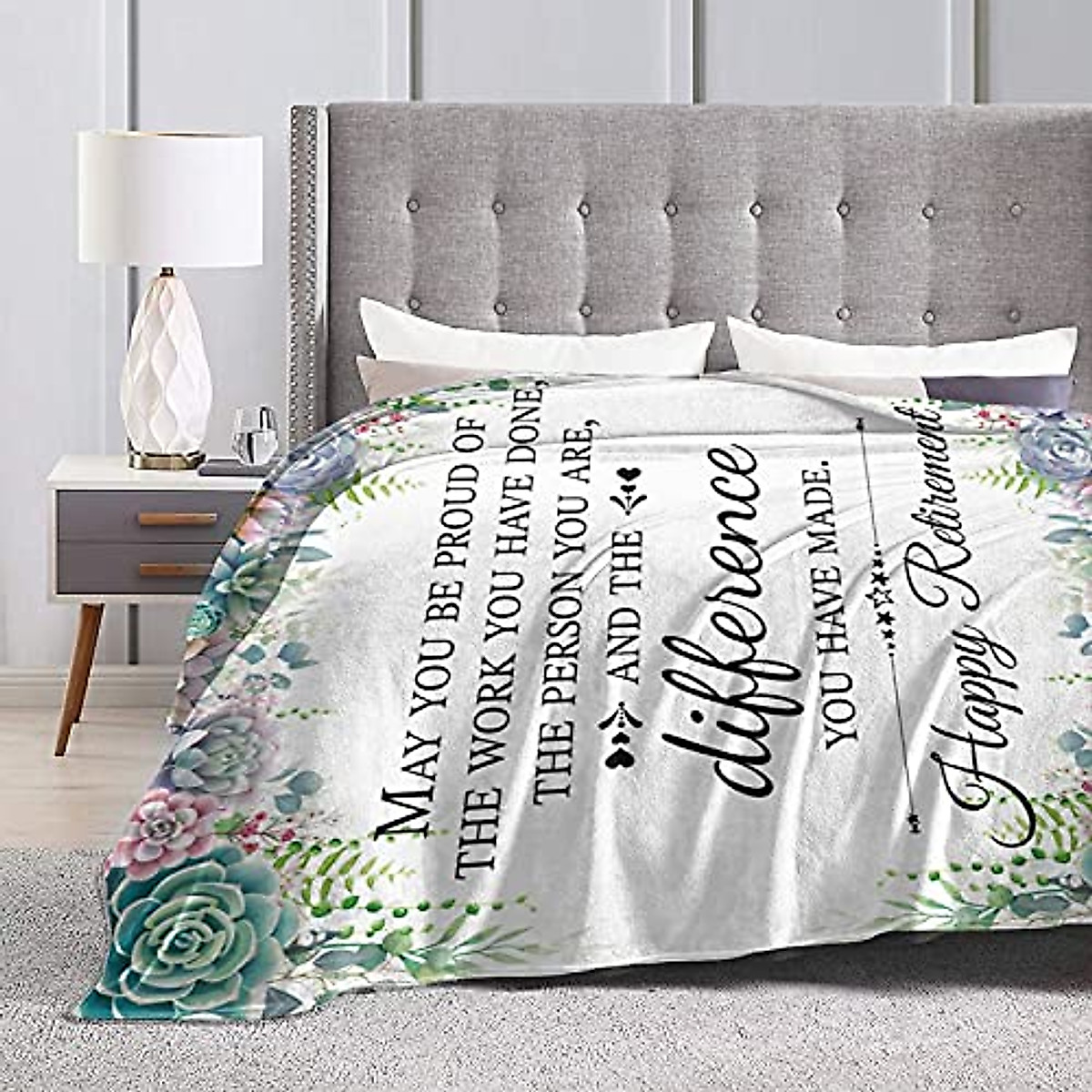 Happy Retirement Gifts for Women Men 2021 Retirement Gifts Ultra-Soft Throw Blankets Flannel Blanket for Bedding Sofa (Retirement 2, 60"x50")