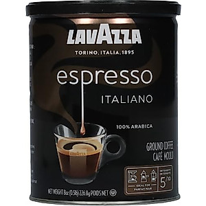 Lavazza Caffe Espresso Ground Coffee Blend, Medium Roast, 8 oz