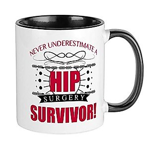 CafePress Hip Surgery Survivor Mugs Ceramic Coffee Mug, Tea Cup 11 oz