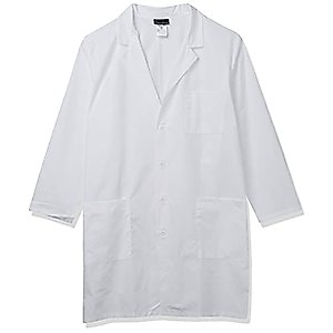 Cherokee 40 Inch Unisex Lab Coat, White, Medium