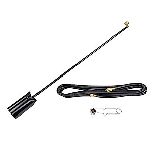 BISupply Weed Burner Stick, 37in - 500K BTU Weed Burner Landscaping Torch Propane Weeder with Hose and Flint Striker