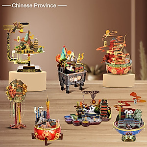 Microworld 3D Metal Puzzle, West Lake of Hangzhou Metal Model Kits, DIY 3D Puzzle for Adults, Brain Teaser Art Craft Home Decor Gift Toy for Teen Family Time- Zhejiang Province