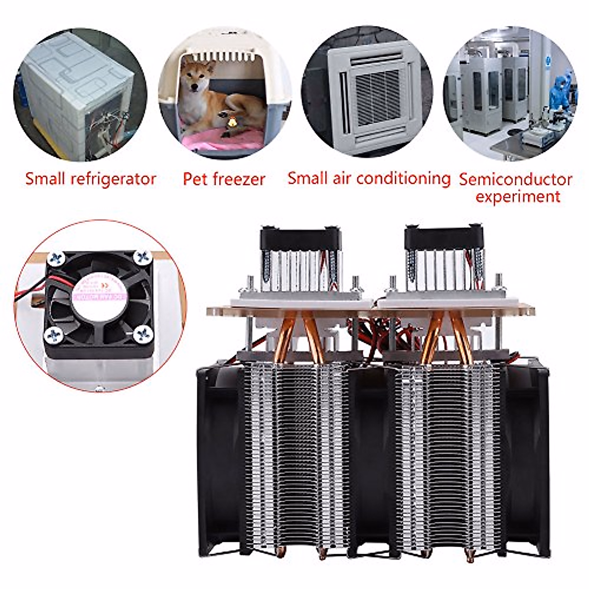 Thermoelectric Peltier Cooling Fan System with Dehumidification Function for Small Refrigerator & Air Conditioning