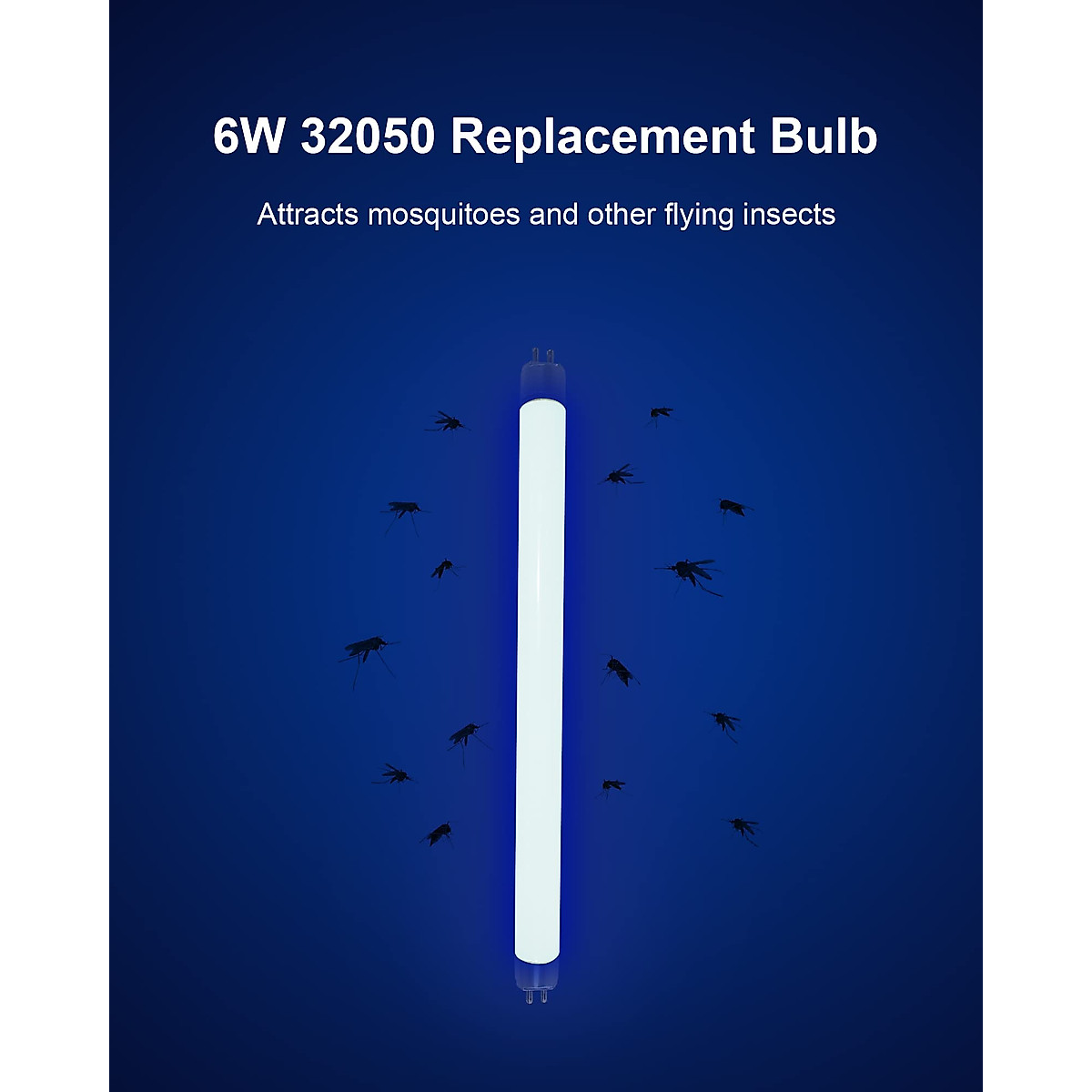 Dichroma 32050 6-Watt Replacement Bulbs Compatible with DynaTrap DT2000XL and DT2000XLP, 9 Inch T5 Dynatrap 1 Acre Mosquito & Flying Insect Trap Replacement UV Bulb - 4 Pack