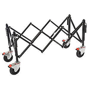 Coffin Trolley, Iron Coffin Bracket Funeral Funeral Coffin Rack Trolley, Telescopic Coffin Trolley Bracket for Funeral Transport,A