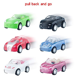 JOYIN Premium 24 Pcs Filled Easter Eggs with Toy Cars, 2.25” Bright Colorful Egg Prefilled with Pull Back Vehicles for Boys Kids Easter Eggs Hunt, Easter Basket Stuffers, Party Favors, Classroom Prize