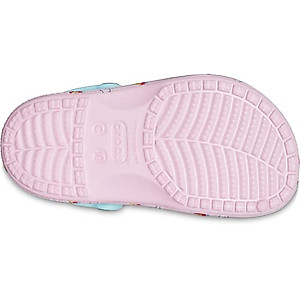 Crocs Baya Lined Clogs, Fuzzy Slippers for Kids and Toddlers, Rainbows and Clouds, 10 US Unisex