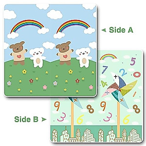 Xifanmiy Foldable Foam Baby Play Mat, 79 * 71 inch 0.6'' Thicken Extra Large Waterproof Activity Playmats for Babies,Toddlers, Infants,Baby Play Mat for Floor Indoor Outdoor