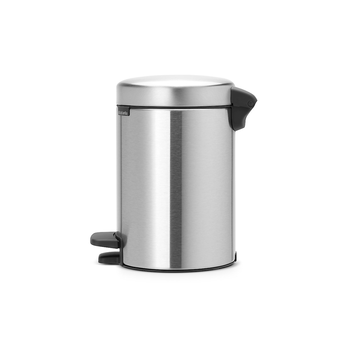 Brabantia Bathroom Pedal Bin 3 L, 0.8 Gal, Matt Steel