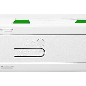 LFI Lights | Combo Green Exit Sign with Emergency Lights | White Housing | All LED | Two Adjustable Round Heads | Hardwired with Battery Backup | UL Listed | (2 Pack) | COMBOJR2-G