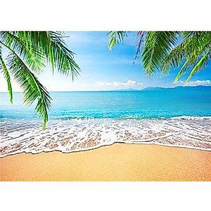 GYA 7x5ft Tropical Beach Background Photo Props for Studio,Wedding,Party Photography Backdrops Vinyl