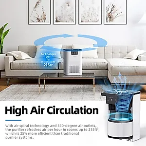 AROEVE Air Purifier with Three Filter(One Basic Version & Two Pet Dander Version)