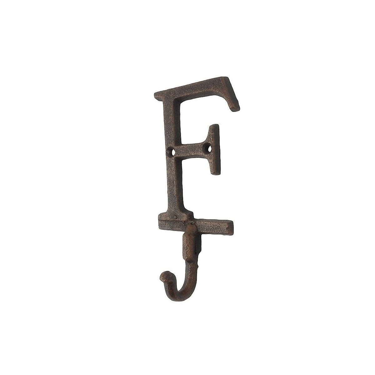 Handcrafted Nautical Decor Rustic Copper Cast Iron Letter F Alphabet Wall Hook 6"